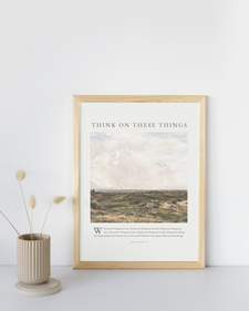 Think on These Things Printable Wall Art – These Stones